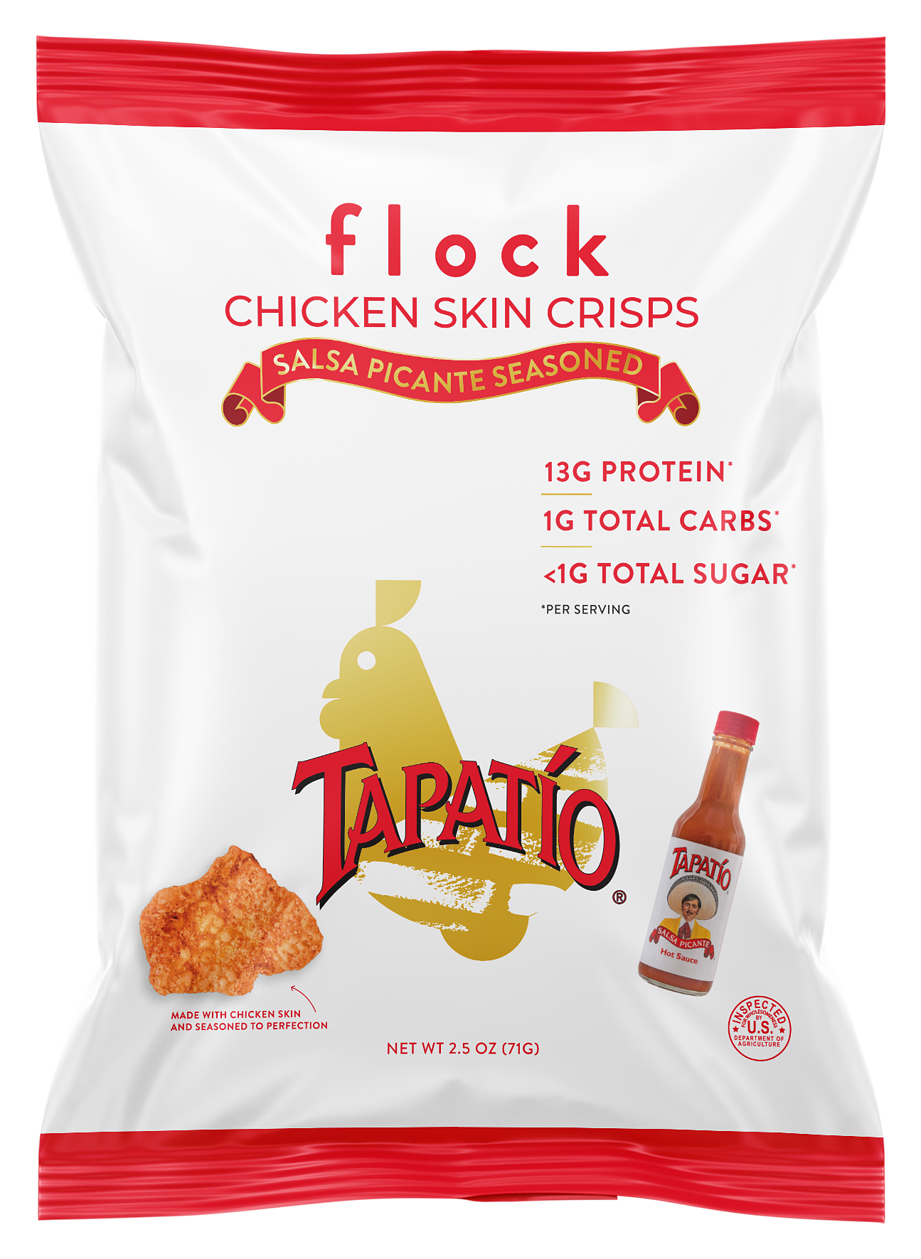 Flock Tapatio Salsa Picante Chicken Skin Crisps | Mack's Prairie Wings
